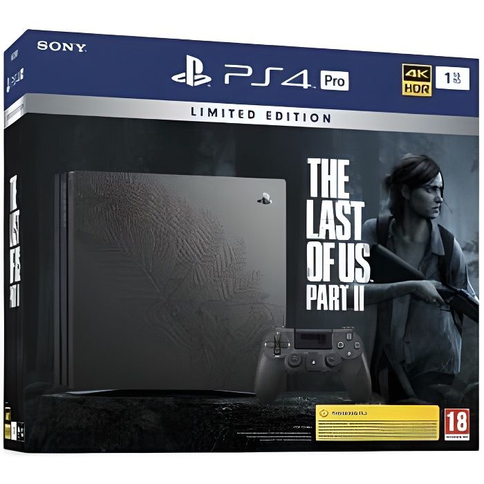 Console de salon Sony PS4 Pro 1 To Edition Limitee The Last Of Us Part II Cdiscount Jeux video