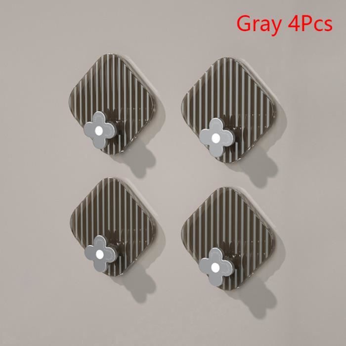 Gris - Crochet mural adhésif en forme de coquille, crochet collant sans ...