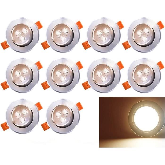 Spots Encastrables Led 10x 3w Spots Encastrables à Led Au Plafond