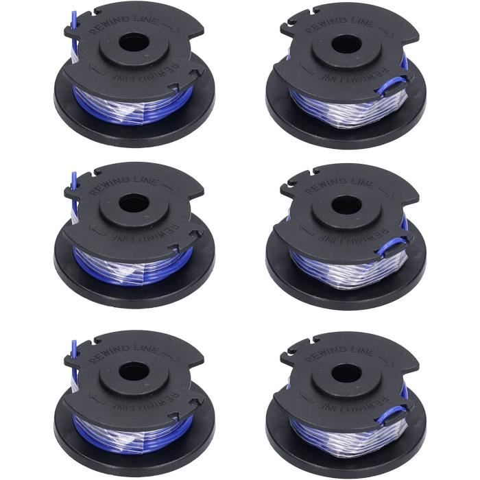 Bobine de débroussailleuse, ligne de coupe-bordures en nylon de 11 pieds, 6 pièces de ficelle ...