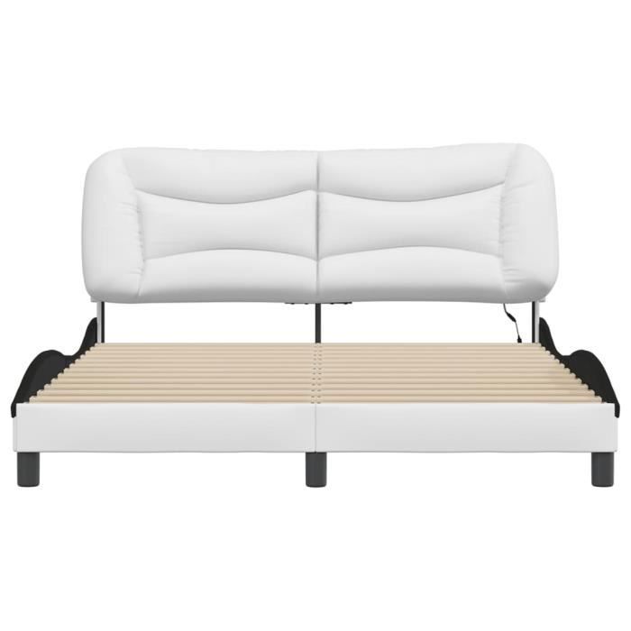 Cadre de lit - KEEN SO - ST5670 - 160x200 cm - Similicuir - Lumières ...