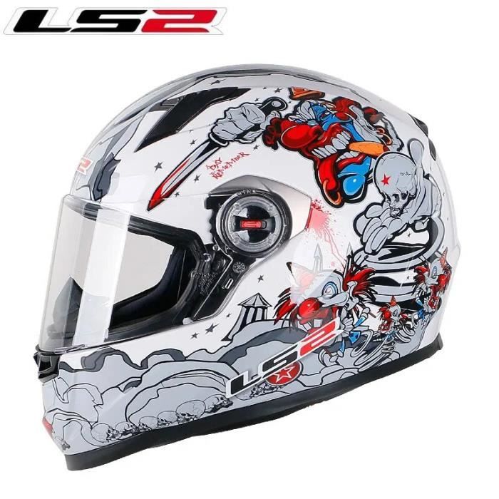 Casque de Moto classique LS2 FF358,visage complet,réservoir,samouraï ...