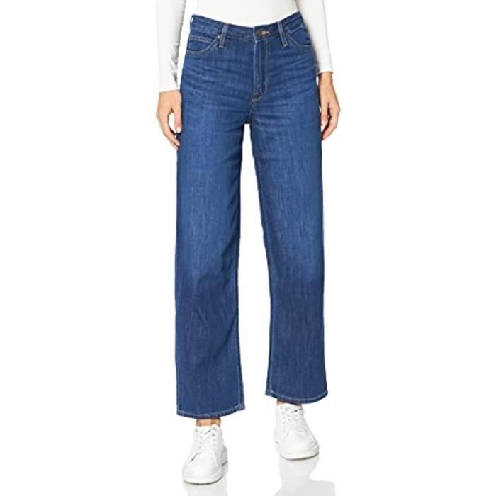 Jeans LEE Jean long à jambe large Noir - Cdiscount Prêt-à-Porter