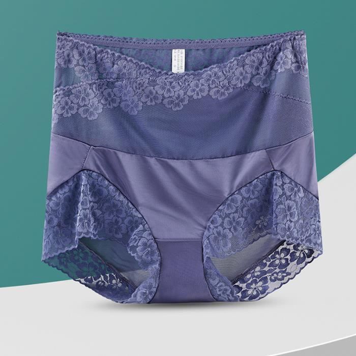 Culotte-slip,Culotte en dentelle pour femmes,taille haute,Sexy,sans couture,sous-vêtements ...