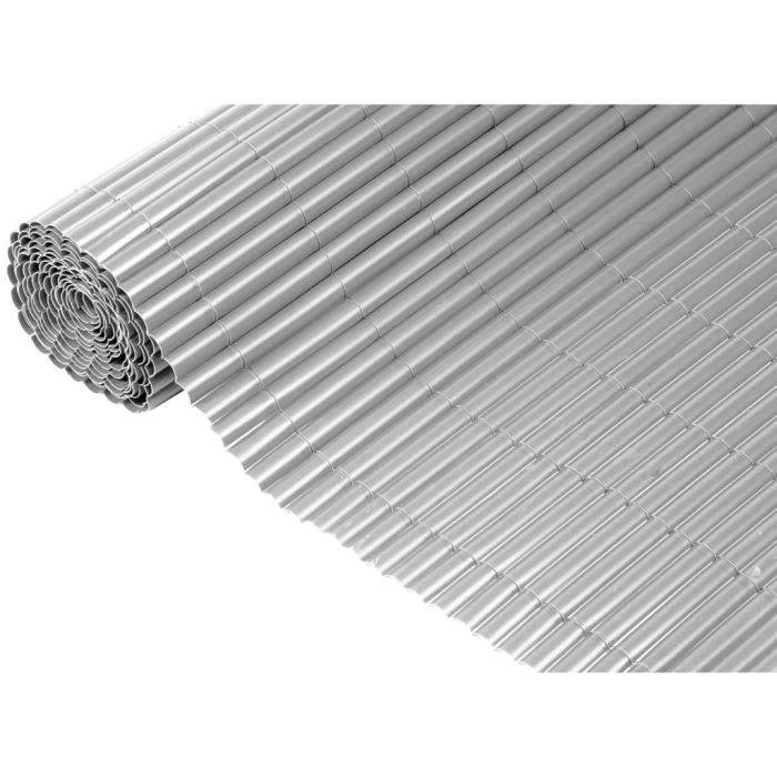 Nature Écran de jardin à face unique PVC 1x3 m Gris - Cdiscount Jardin