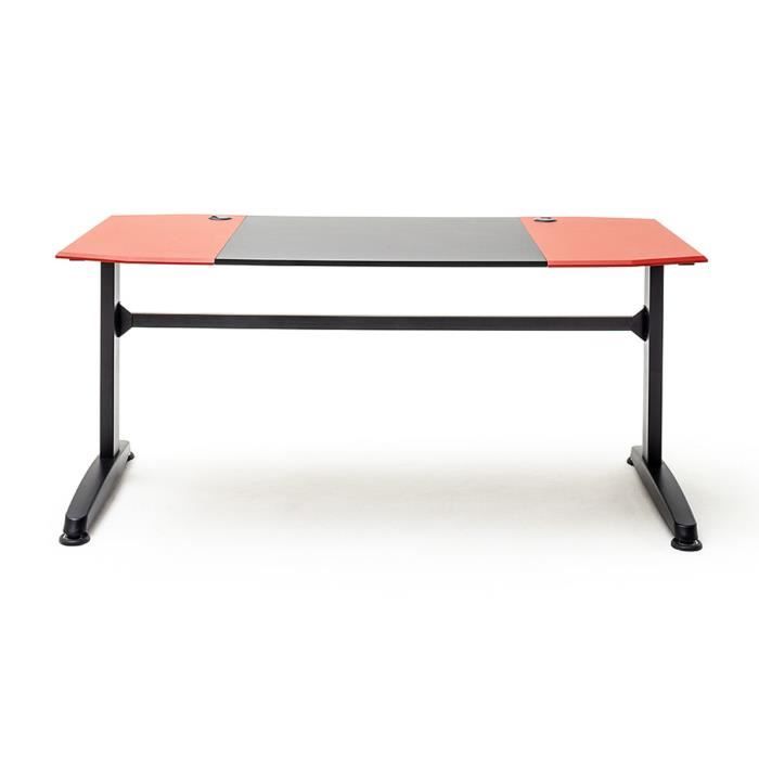 Table de Bureau Gamer, Table de Jeu Coloris Noir, Rouge - Longueur 160 ...