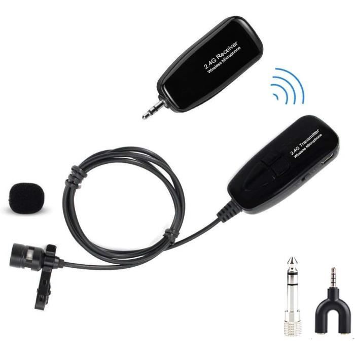 Microphone Sans Fil 2.4G Sans Fil,Système De Avec Microphones Cravate ...