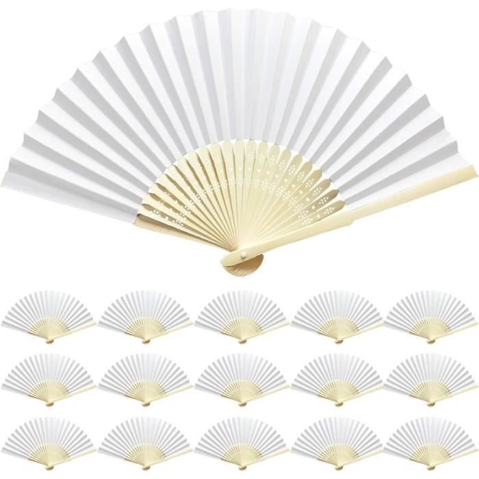 Woohome Lot de 15 éventails pliables en papier pour décoration de ...