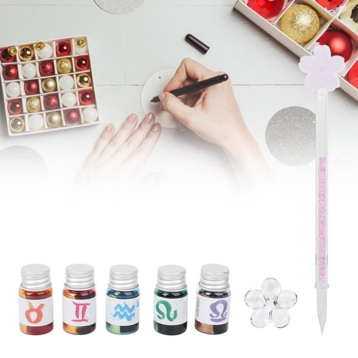 TMISHION Ensemble de stylos Crystal Pen Innovative Glass Pen Gift Box ...