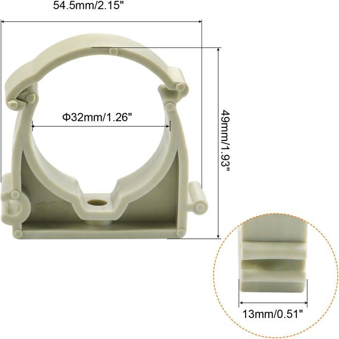 Lot De 8 Colliers De Serrage Ppr De 32 Mm De Diamètre Avec Verrou Pour ...