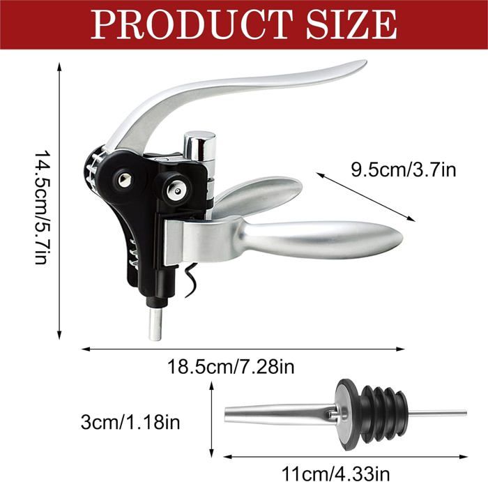 Ouvre-bouteille de vin, tire-bouchon professionnel, ouvre-bouteille de ...