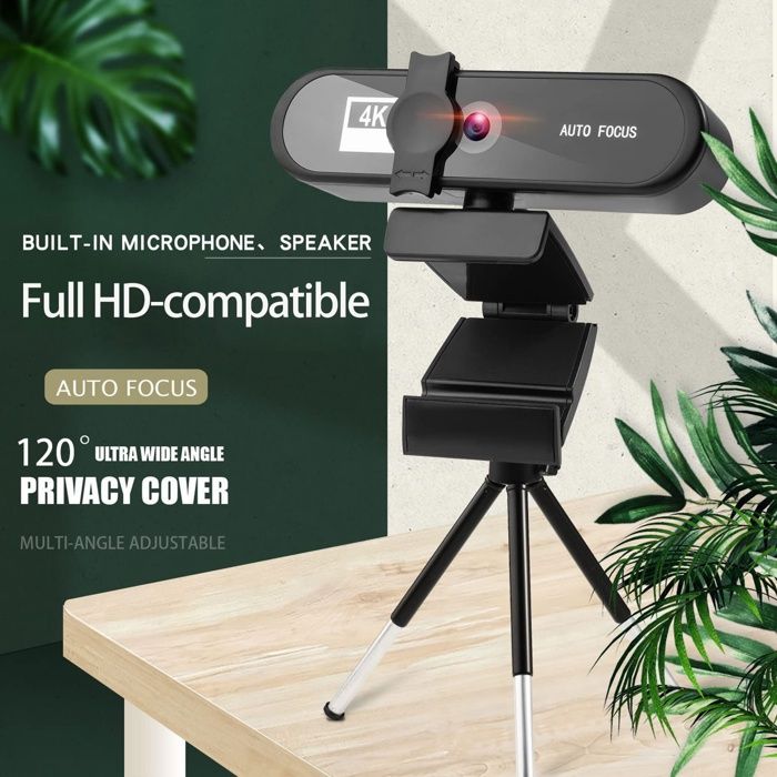 Webcam USB 4K HD - Chronus - Microphone intégré - Rotation 360 ...