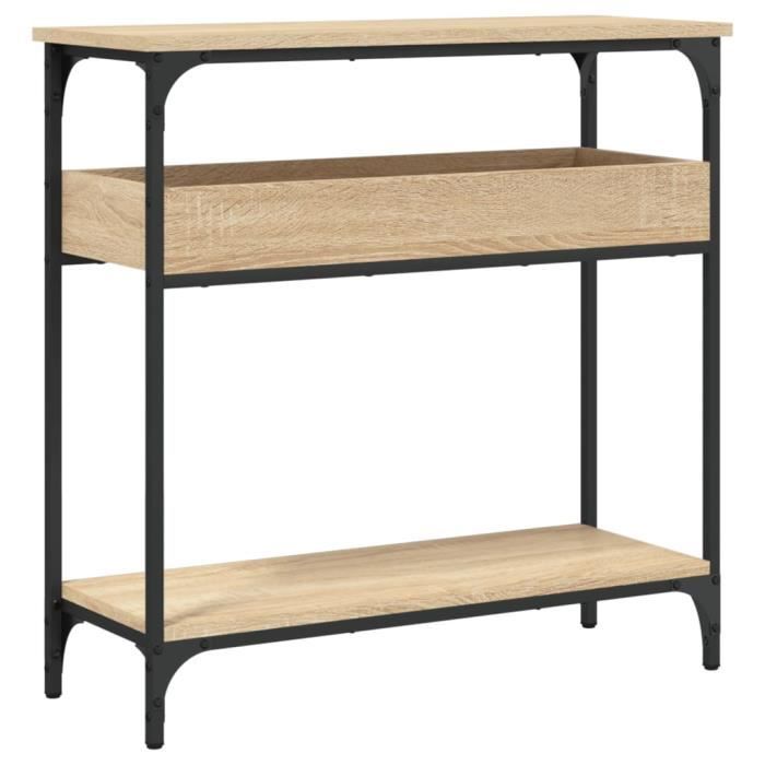 Table Console - CONSOLE EXTENSIBLE - Chêne Sonoma - 75x29x75 cm - Style ...