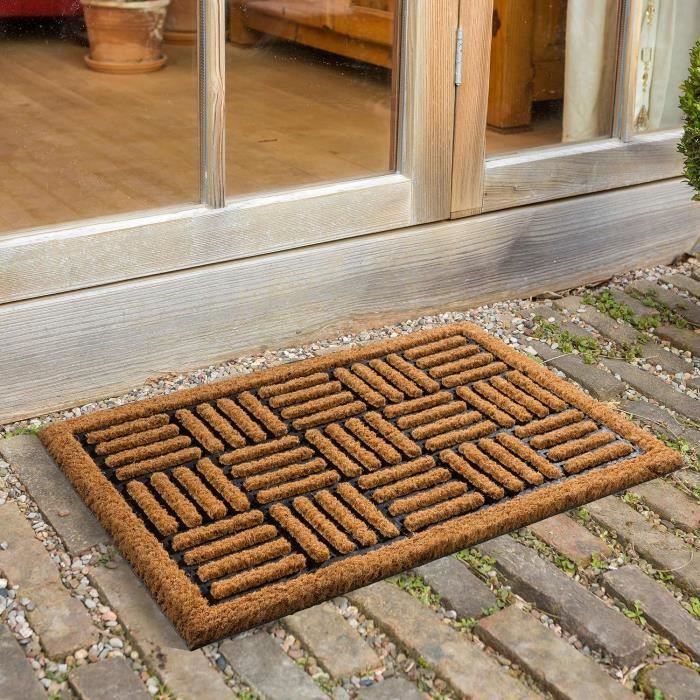 Paillasson Coco Grille Design - Chemin De Propreté 40X60 Cm Lot De 2 ...