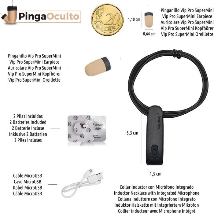 Oreillette Espion Bluetooth Ecouteur Mini Invisible Examen Vip Pro ...