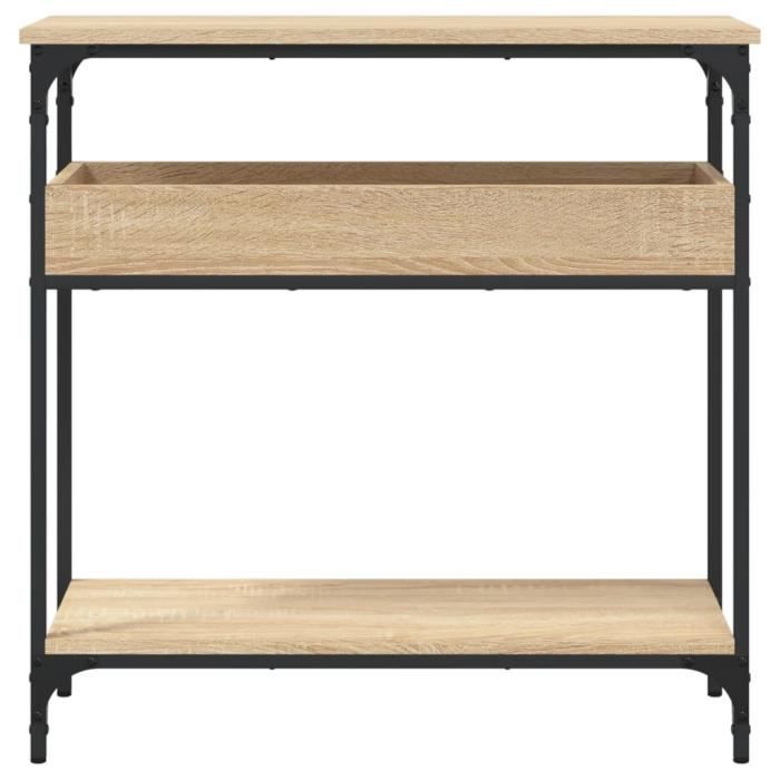 Table Console - CONSOLE EXTENSIBLE - Chêne Sonoma - 75x29x75 cm - Style ...