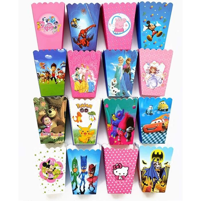 Boîtes À Popcorn, 30 Pièces Sac À Pop-Corn Dessin Animé Conteneurs De ...