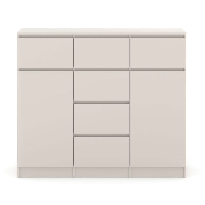 Commode MAJA 2D6S 120 cm cachemire – 6 tiroirs, 2 compartiments ...