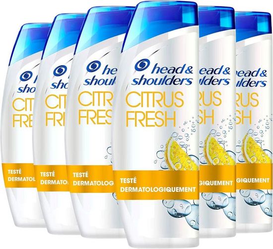 Shampoing Antipelliculaire Citrus Fresh, pour Cheveux Gras, aux Parfums d'Agrumes, lot de 6x250 ...