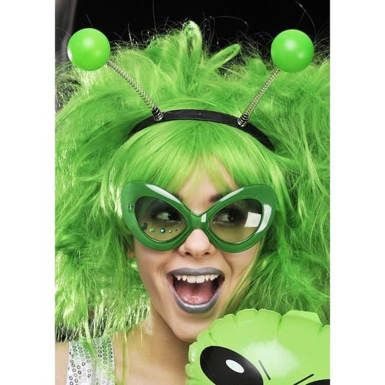 Accessoire de déguisement - Alien - Antenne tête vert Boppers - Homme ...