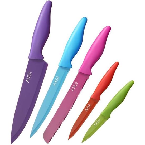Set Couteau Cuisine Colorés - Set De Couteaux De Cuisine Professionnel ...