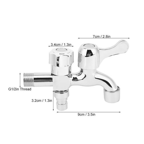 Robinet d'eau double usage en alliage de zinc G1 de Cikonielf - Blanc ...