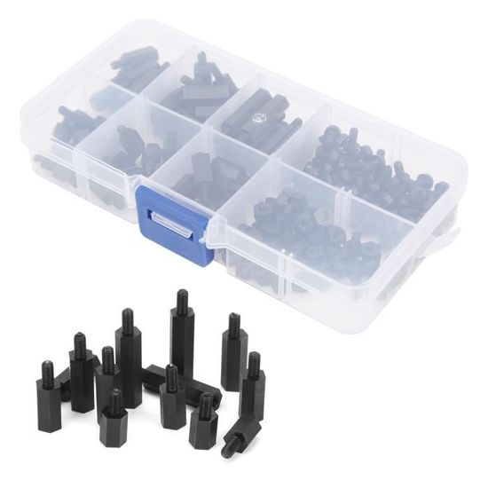 Vis en nylon, Kit d'assortiment d'écrou de vis M3 Jamais de rouille Kit d'assortiment d'isolant ...
