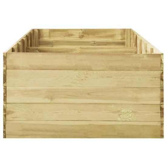 Cache-pots Lit surélevé de jardin - 450x150x54 cm - Bois de pin ...