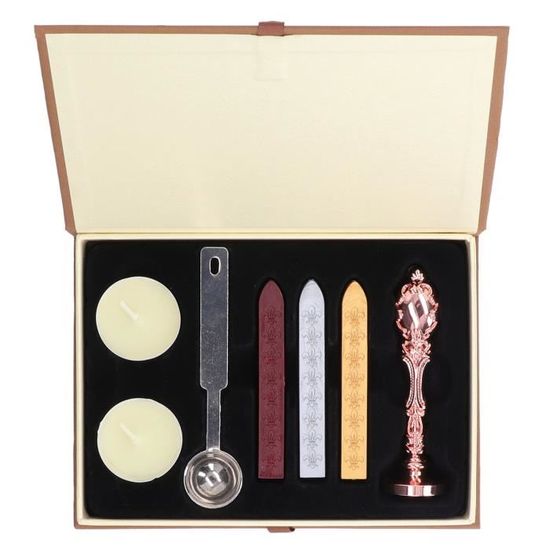 TMISHION timbre de sceau de cire Wax Seal Stamp Kit Étapes simples ...