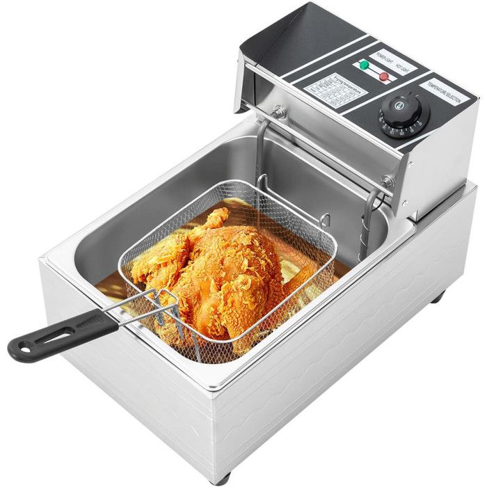 Friteuse Electrique Professionnelle En Acier Inoxydable 6L 2500W ...
