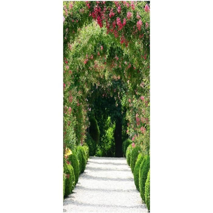 3D Sticker De Porte Zen Photo Mural Trompe L'Oeil Effect Chambre - Vert ...