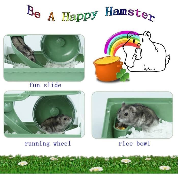 Cage pour Hamster Cage en Plastique pour Hamsters Et Souris Mini ...