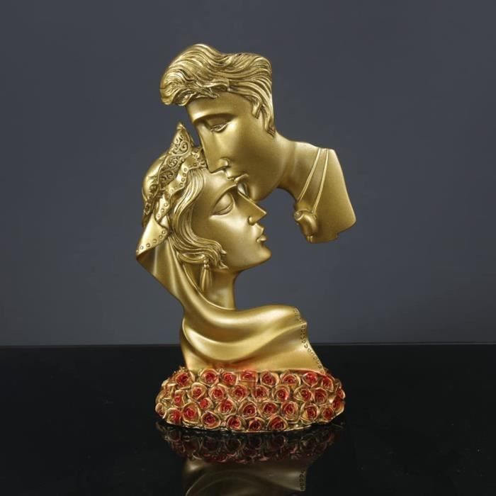 Statuette Couple Statue Amour Statue de Couple créative Ba r Abstraite Art Ameublement en Résine ...