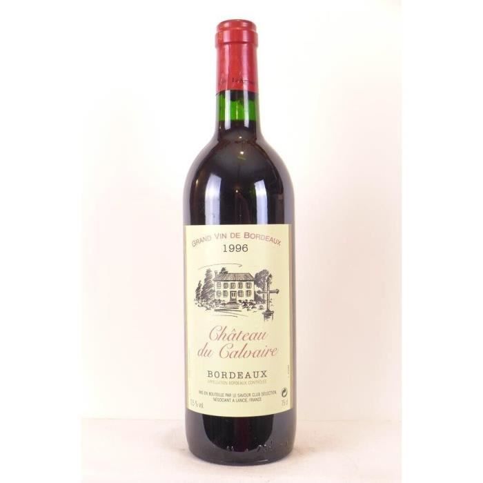 Bordeaux château du calvaire savour club joël robuchon rouge 1996 ...