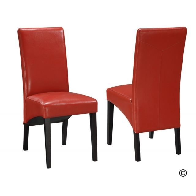 2 CHAISES CHEYENNE ROUGE HAUTE QUALITE - Cdiscount Maison