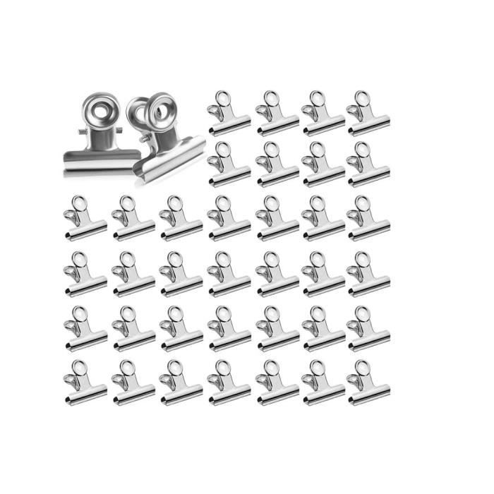 Bulldog Clips, 30 Pièces 22mm Binder Office Binder Clips Trombones ...