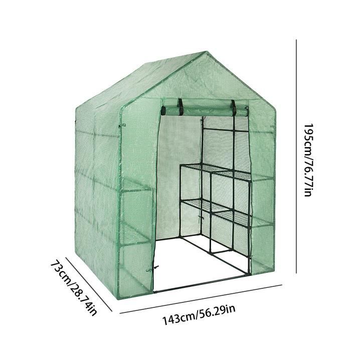 Serre de jardinage - Mini serre PVC - Couverture plastique - 100% ...