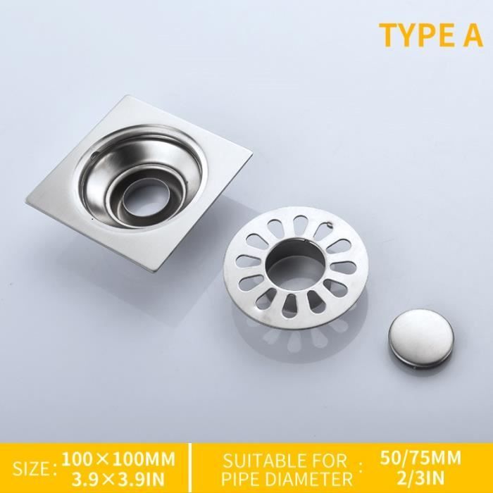 Drain de sol en acier inoxydable 304 de 10CM de haute qualité, salle de ...