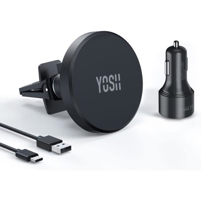 Mag-Safe Support Chargeur Voiture Magnétique Sans Fil Pour Iphone 15-14 ...