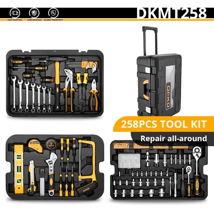 Boîte à Outils - DEKO - KIT 255PCS - Chrome-Vanadium - Résistance ...