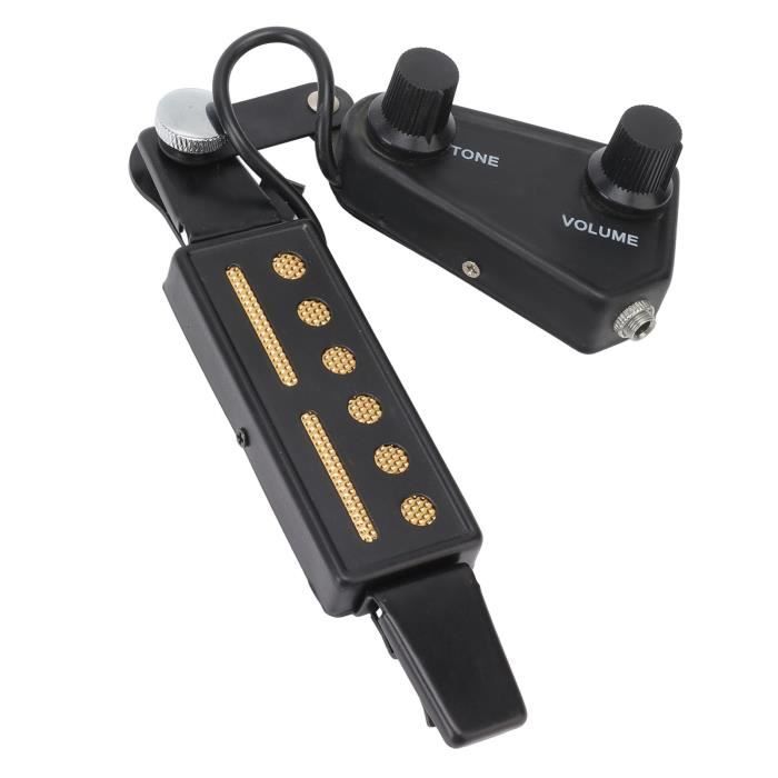 Dilwe Micro de rosace Soundhole Pickup Volume Tone Control 6 Hole ...