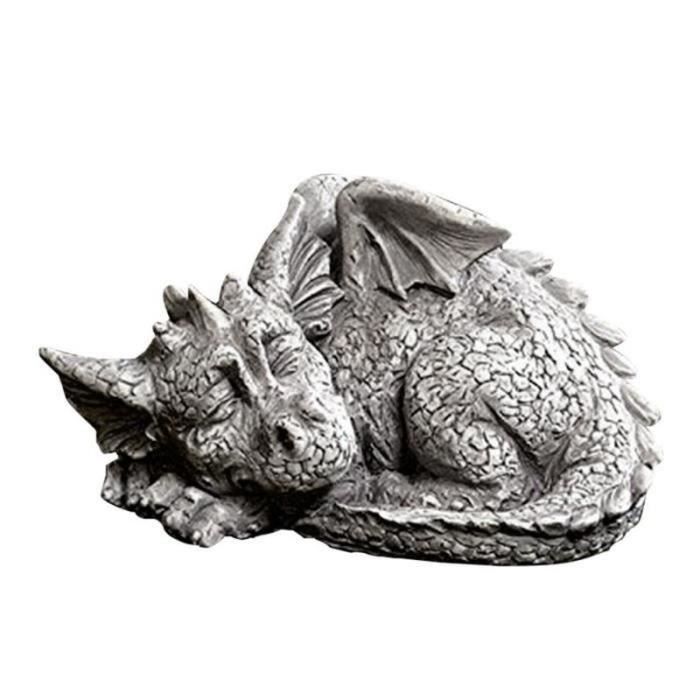 New -Statue de Dragon dormant en résine pour bébé, jolie Figurine d ...