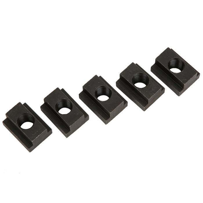 COC-7542325184681-crou à fente en T T-slot nuts, 5 pcs. Black oxide finish T-slot M12 nuts fit T ...