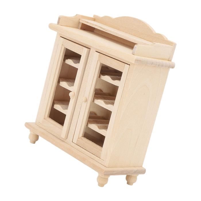 Dollhouse Wine Rack 1: 12 Armoire à vin en bois Meubles de maison ...