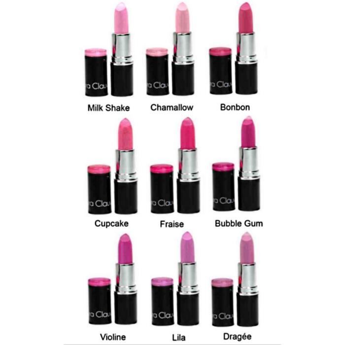 LOT DE 9 ROUGE A LEVRE ROSE VIOLET CLAIR MAT ET PA - Cdiscount Au quotidien