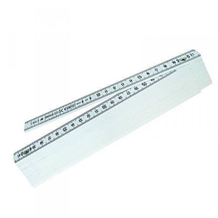 Mètre pliable en fibre Blanc - METRICA - 18070 - 1,8 m - Longueur - 3 m ...