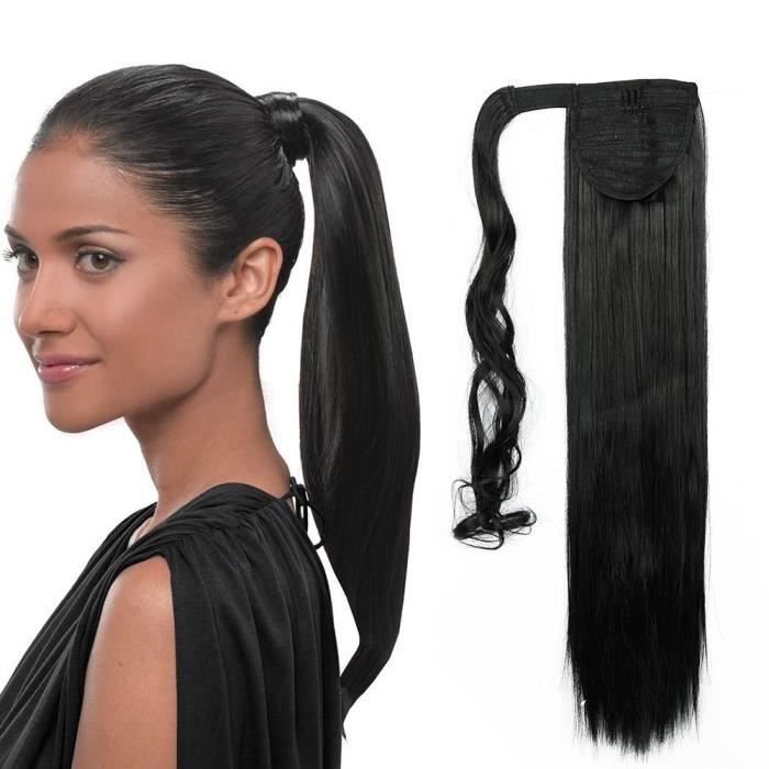 23" Postiche Queue de Cheval Extension Ondulé - Wrap Around Ponytail ...