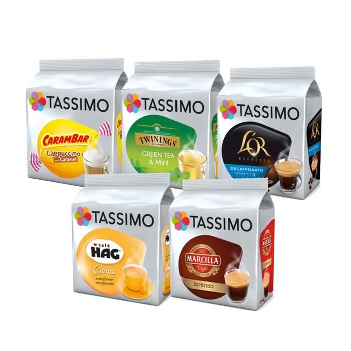 Tassimo Assorted Bestsellers Café Bundle 1, Capsules T-Discs Pods, (72 ...