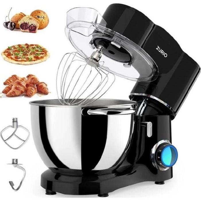 Robot pâtissier Zurio-SM1550X 8 L Noir - Cdiscount Electroménager