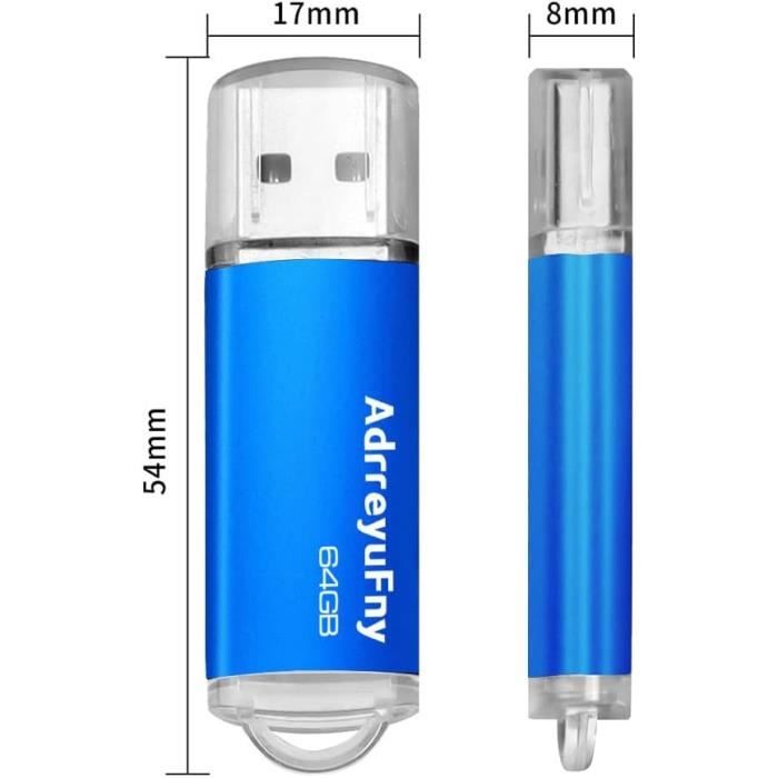 Clé USB 64GO Lot de 2 Clef USB 2.0 Pen Drive 64GB Flash Drive Portable ...